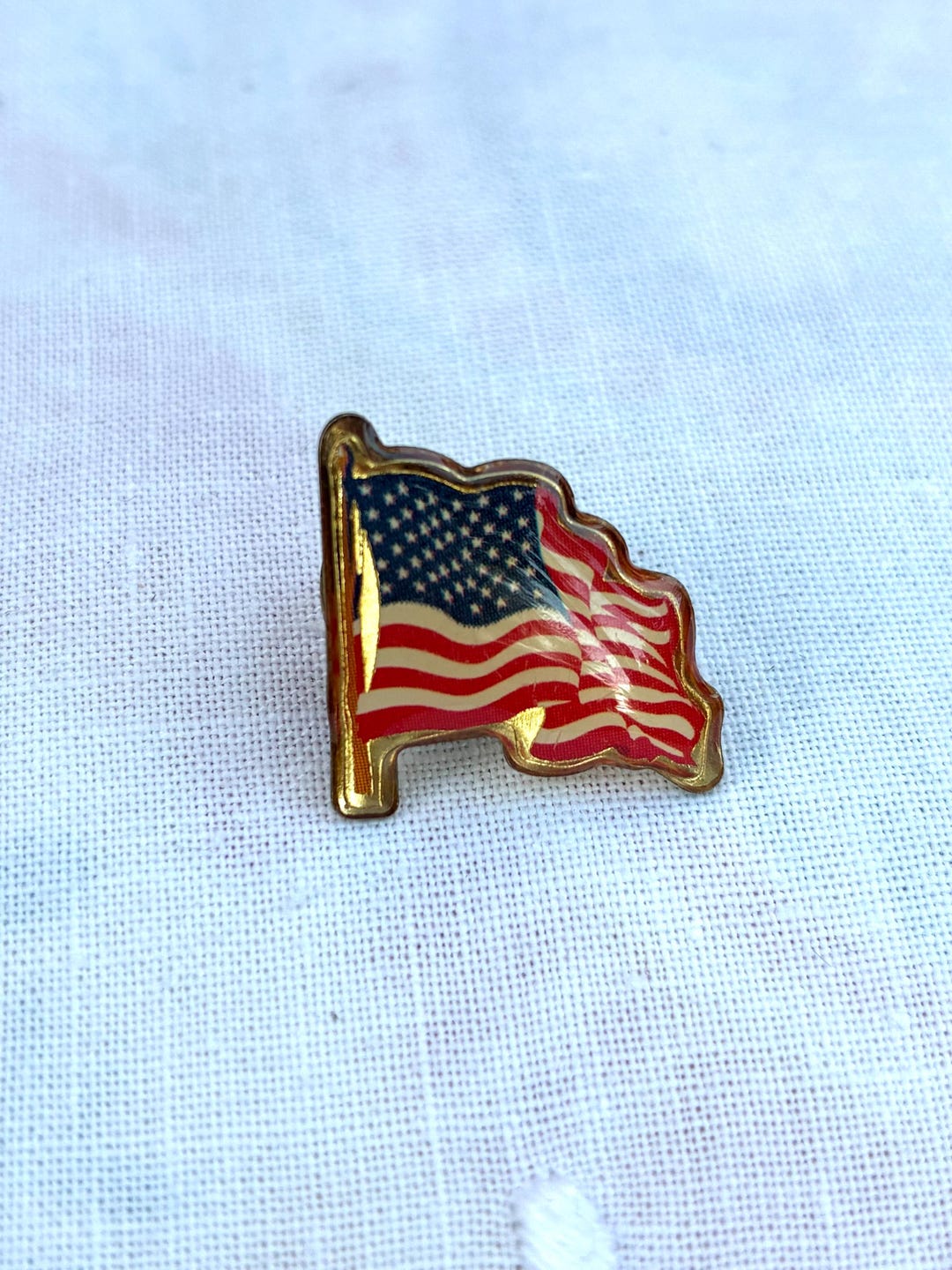Vintage American Flag Lapel Pin, Pin Back American Flag, American Flag ...