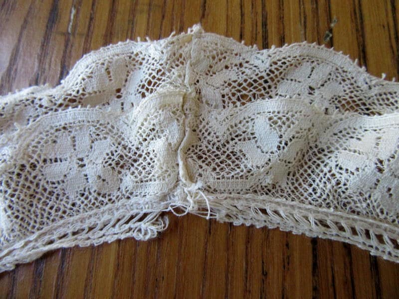 Antique Bucks Point Lace Collar Antique White Floral Round | Etsy