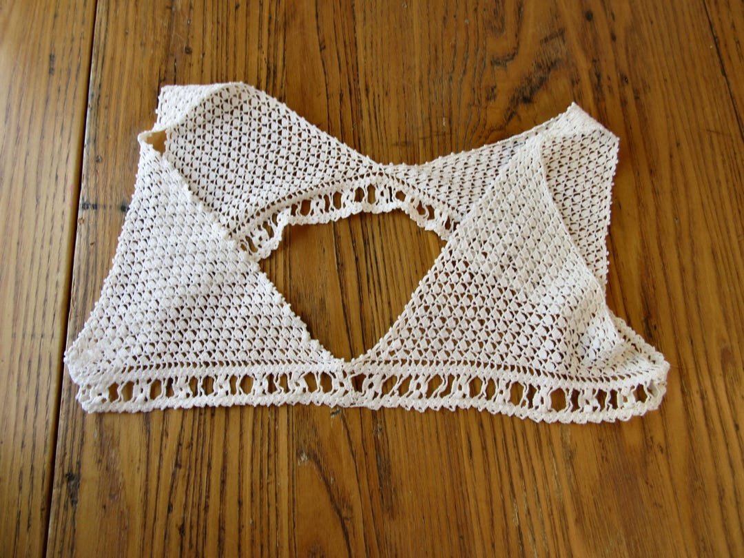 Antique Crochet Corset Cover Top, Ivory, Crochet Corset Topper, Cosplay ...