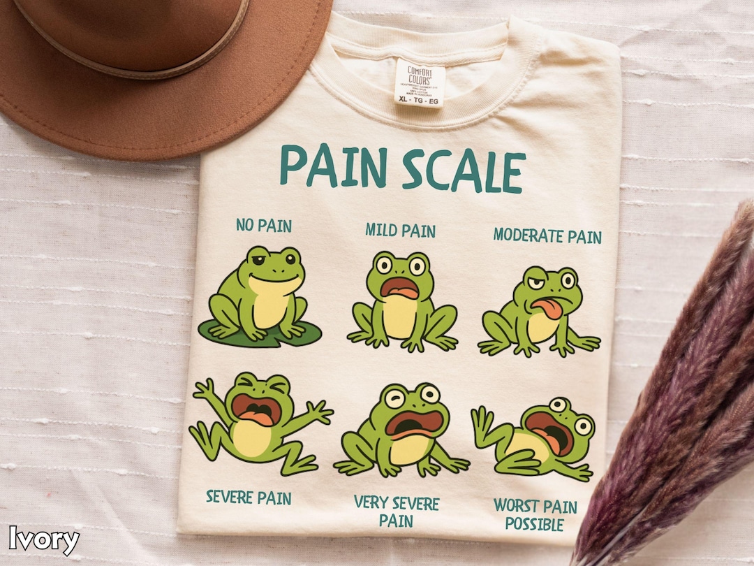 Funny Pain Scale Shirt Comfort Colors Frog Nurse T-shirt for Registered ...
