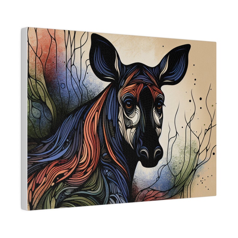 Okapi Representing Its Elusive Canvas - Etsy