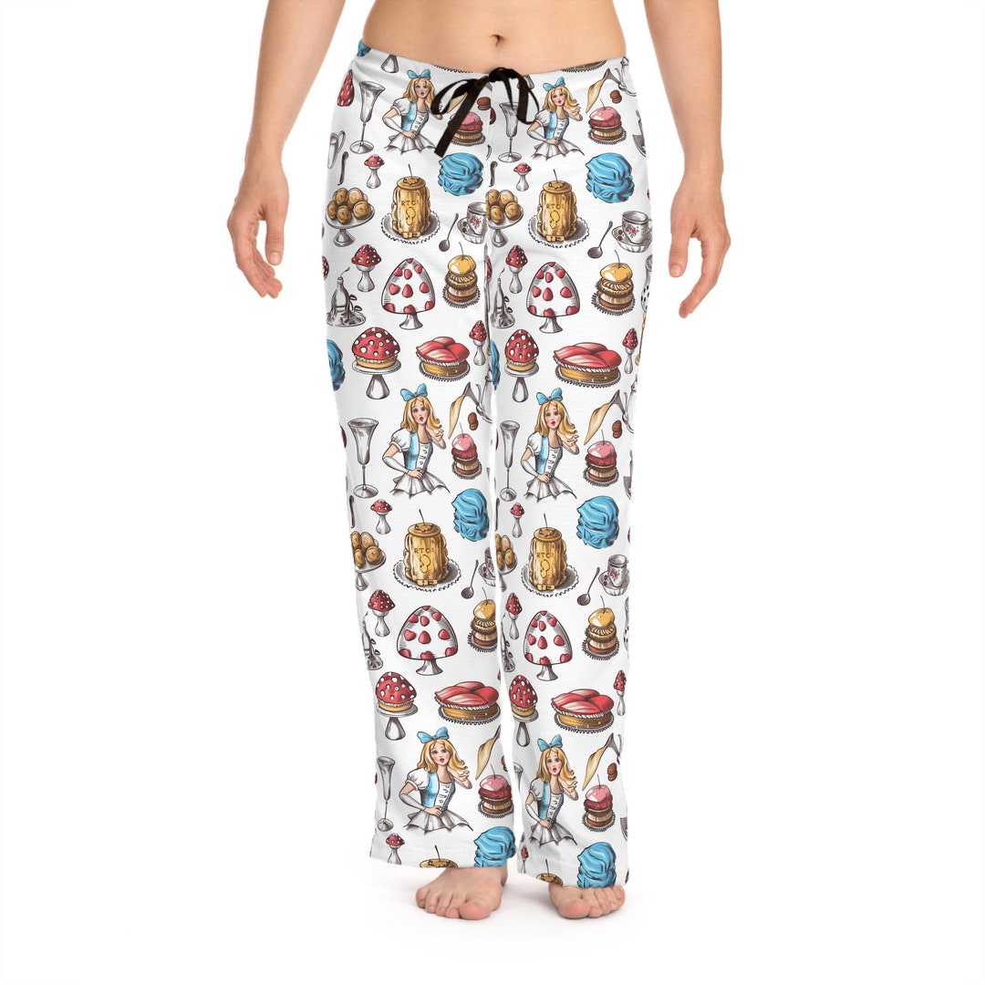 Alice Inspired Women's Pajama Pants Wonderland Blonde Blue Dress ...