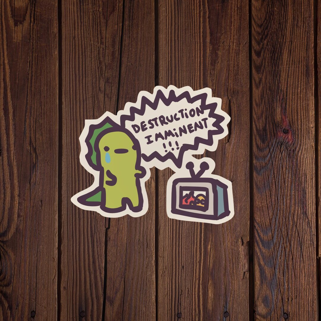 Dinosaur Extinction Sad Dino Meme Waterproof Sticker |vinyl Gift ...