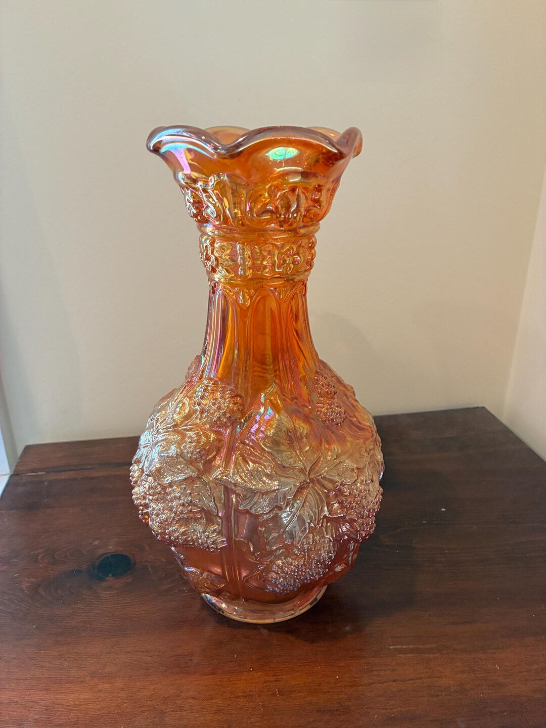 Antique Imperial Carnival Glass Loganberry Vase (circa 1915) – Marigold ...