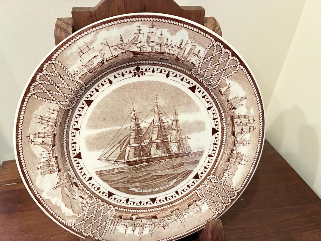 Vintage Wedgwood "witchcraft" American Clipper Ship Plate - Etsy