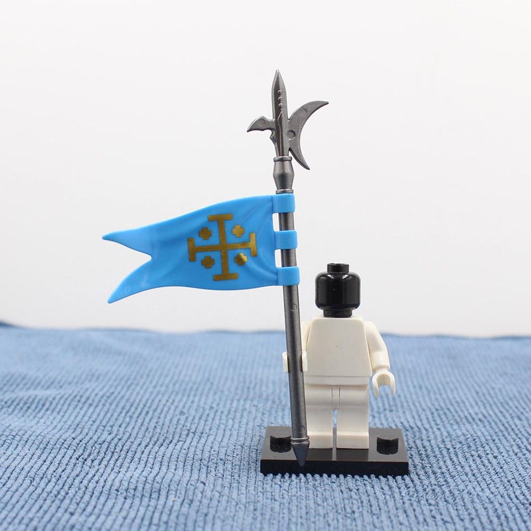 Designer Custom Made Minifigure Flag Hospitaller Army Flag With Spear ...