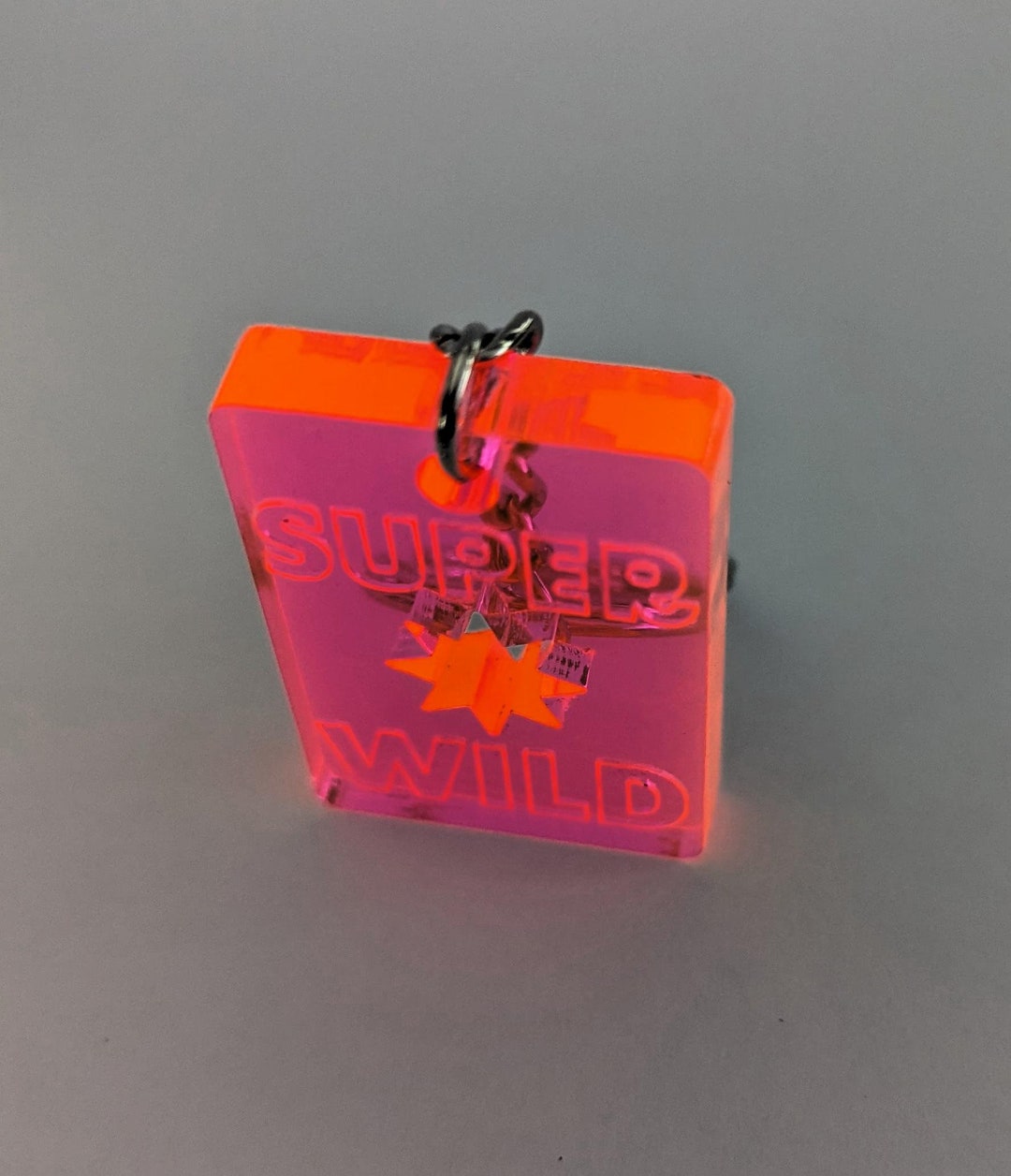 Super Wild Tile Keychain Special WILD Tile in Stunning Neon Acrylic ...