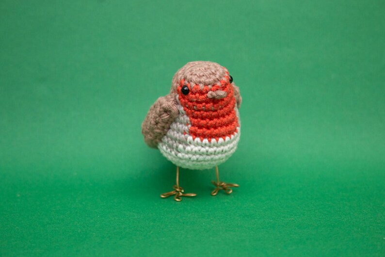 European Robin Crochet Pattern PDF, Bird Amigurumi, Cute Animal ...