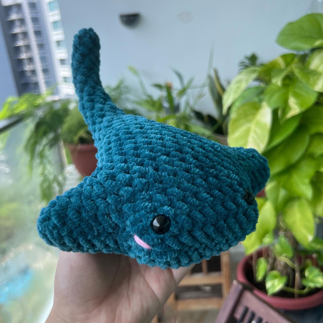 Stingray Crochet Pattern, Stingray Plush Amigurumi, Cute Fish Crochet ...