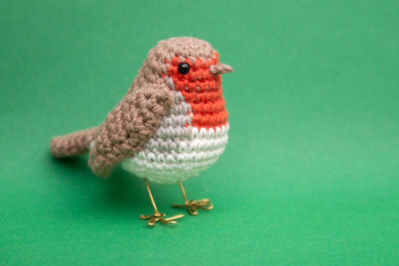 European Robin Crochet Pattern PDF, Bird Amigurumi, Cute Animal ...