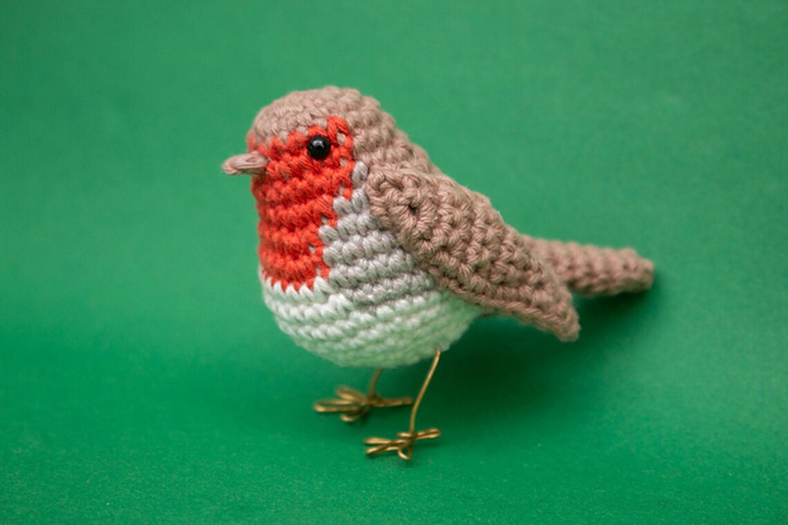 European Robin Crochet Pattern PDF, Bird Amigurumi, Cute Animal ...
