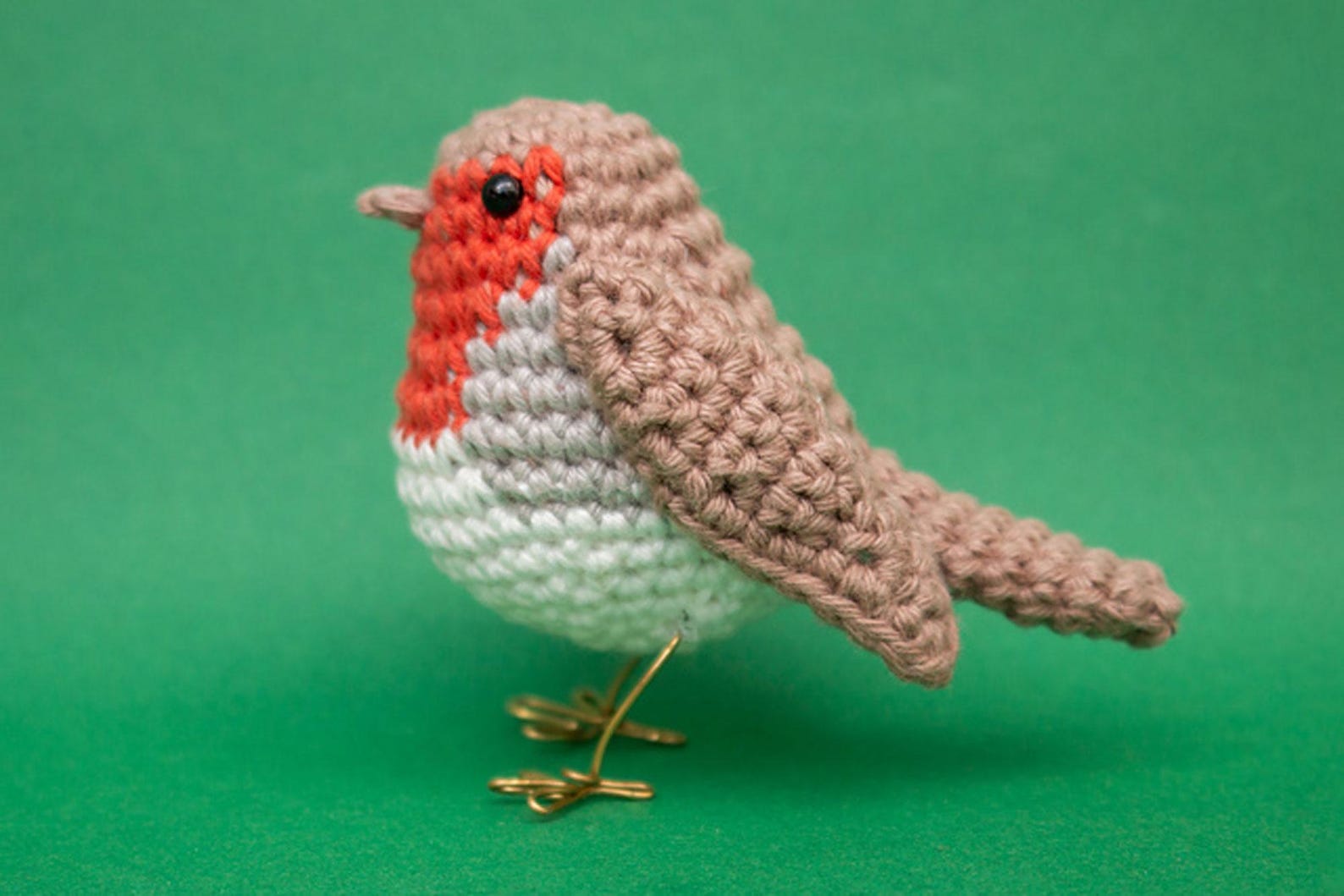 European Robin Crochet Pattern PDF, Bird Amigurumi, Cute Animal ...