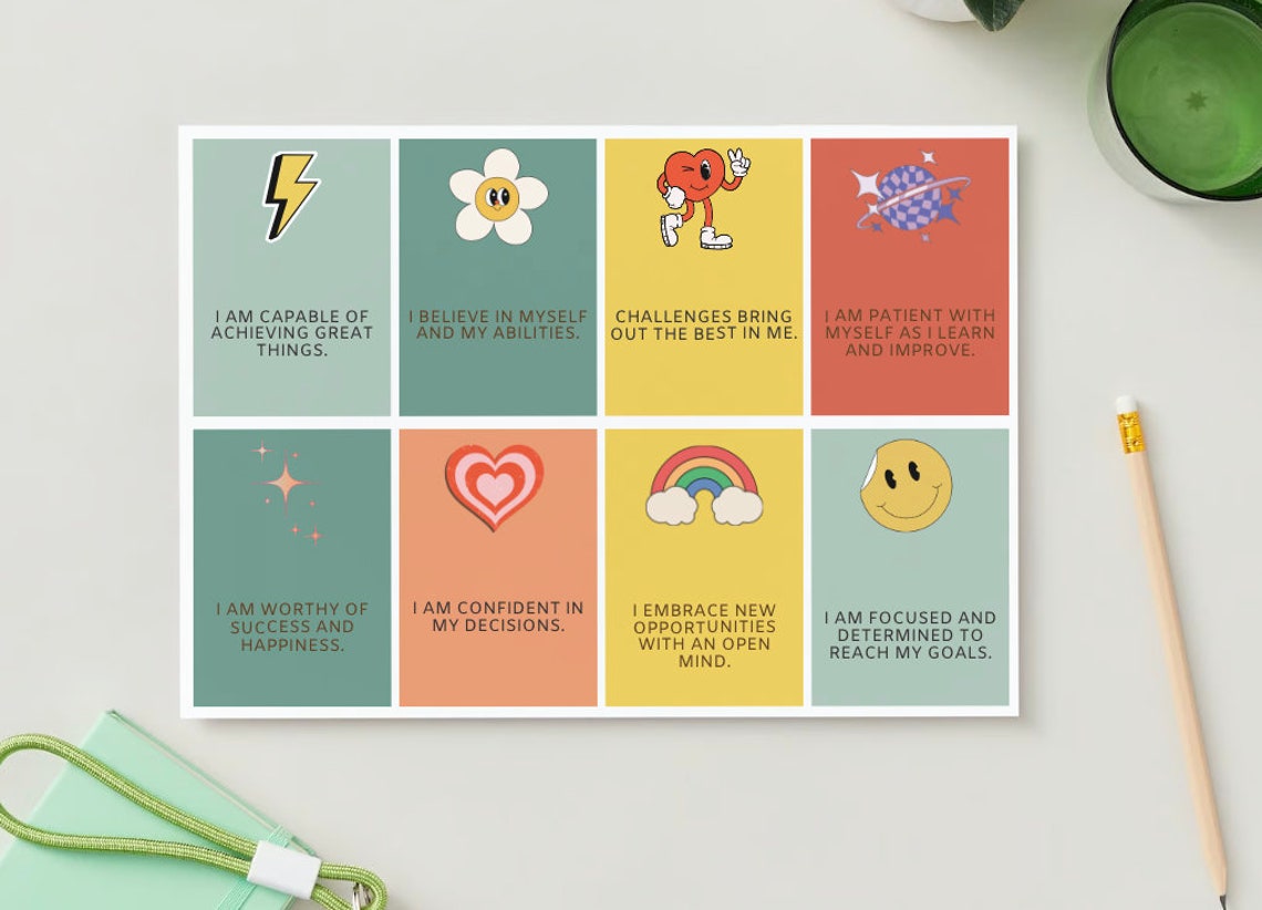 TEACHER MADE Affirmation Cards for Students | Positive Quotes ...