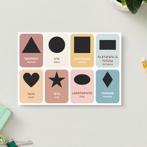 Samoan Shape Names Flashcards - Gagana Samoa Shape Names - Vocabulary ...