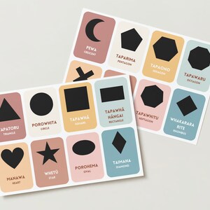 Māori Shape Names Flashcards - Te Reo Māori Shape Names - Vocabulary ...