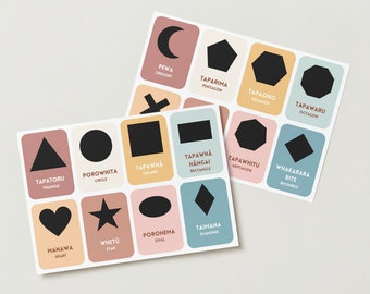 Māori Shape Names Flashcards - Te Reo Māori Shape Names - Vocabulary ...