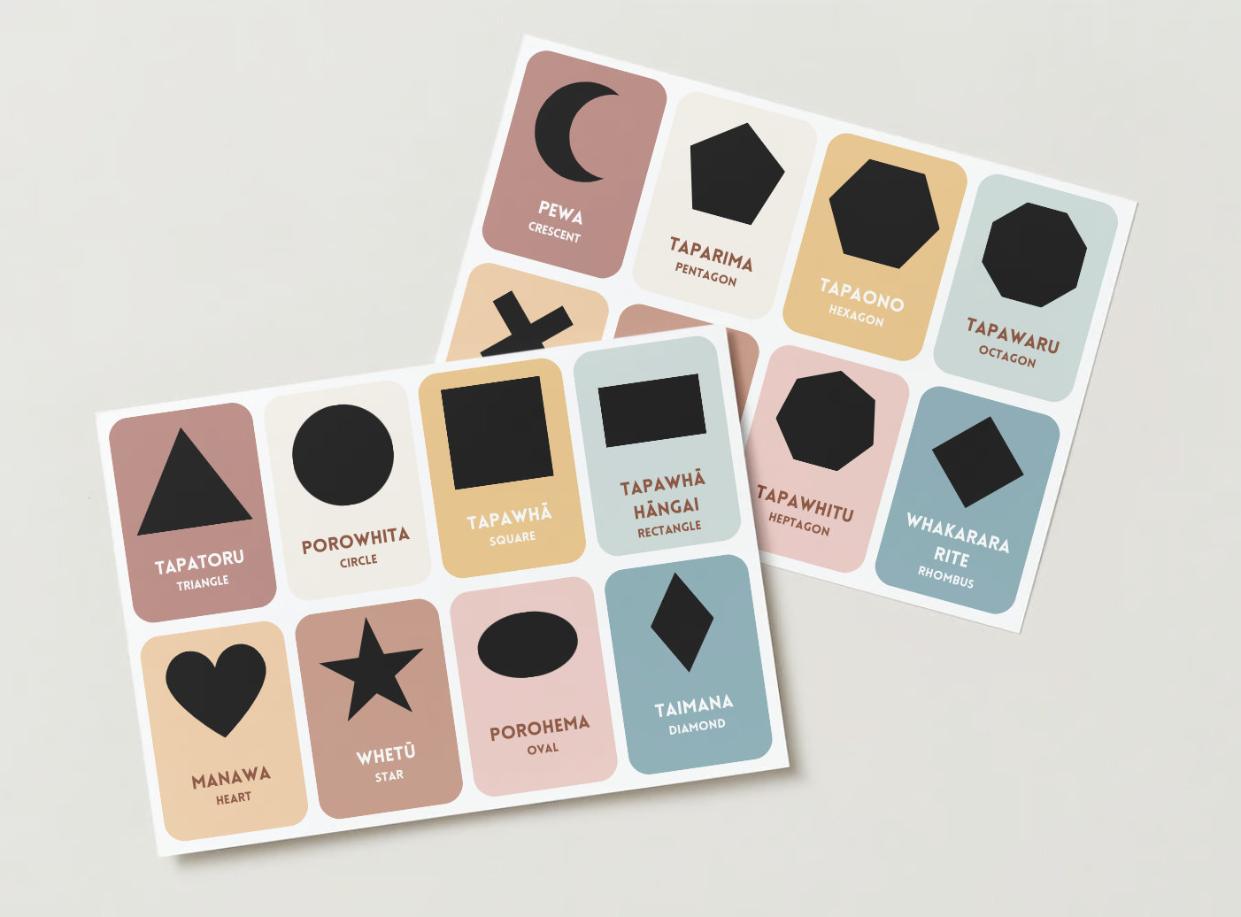 Māori Shape Names Flashcards - Te Reo Māori Shape Names - Vocabulary ...