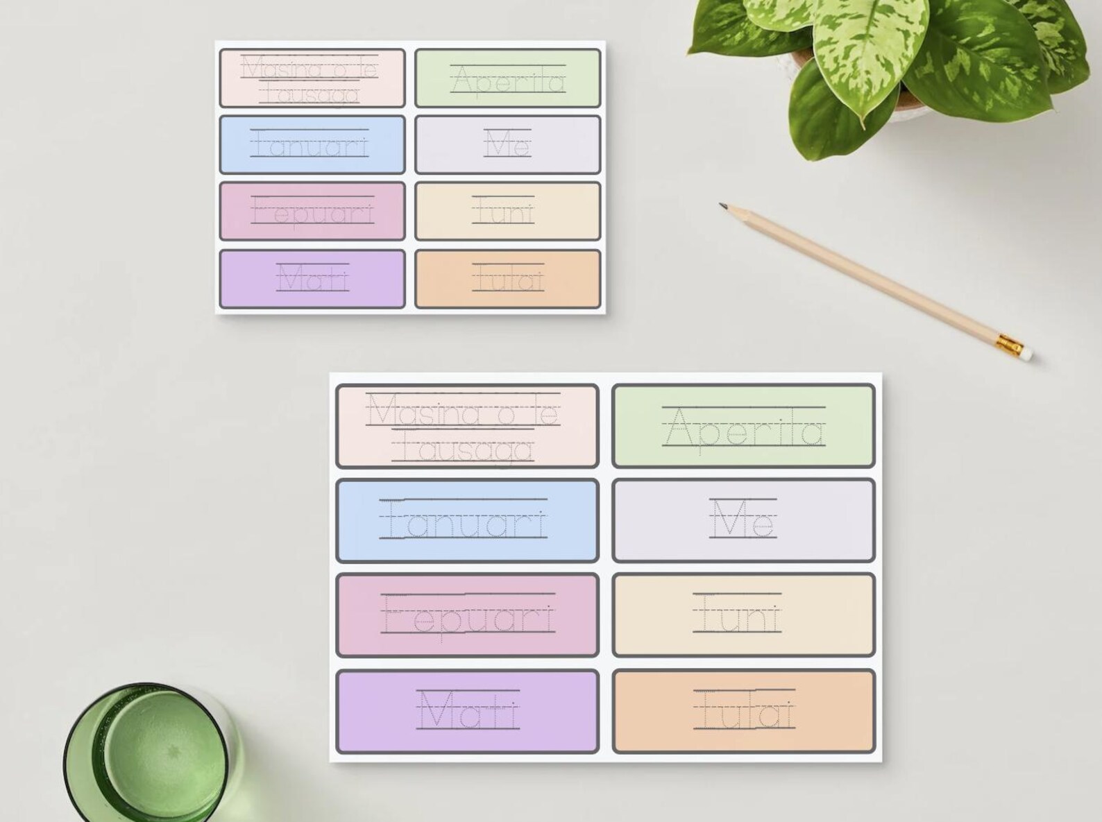 Months of the Year Flashcards & Tracing Flashcards in Samoan ...