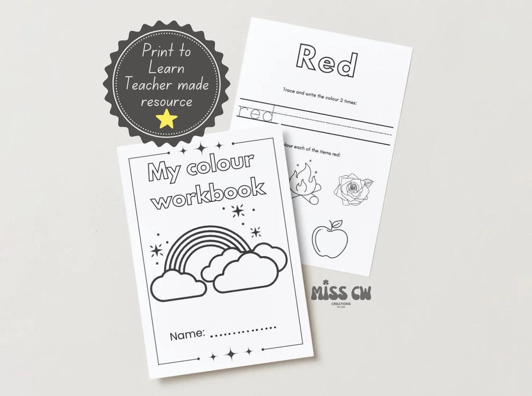Colour Recognition Workbook for Kids | Learn Colours Printable ...