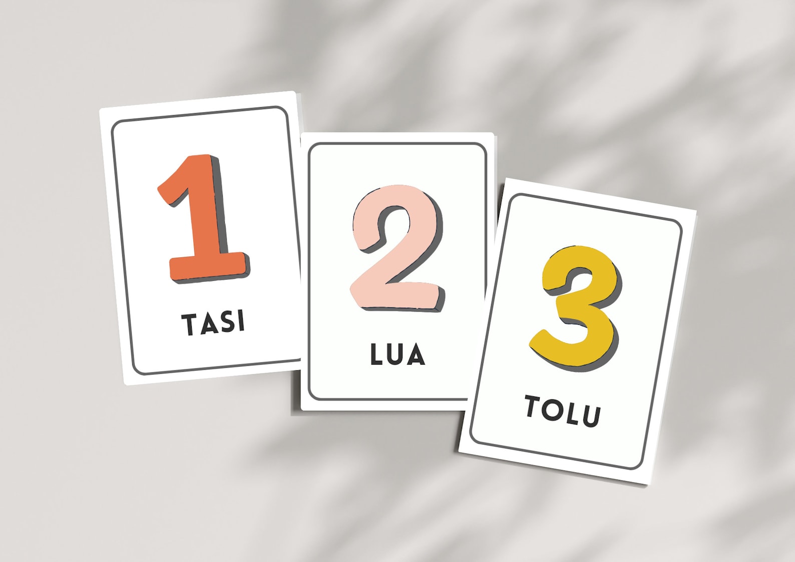 Samoan Numbers 1-20 Flashcard | Learning Samoan | Counting Cards ...