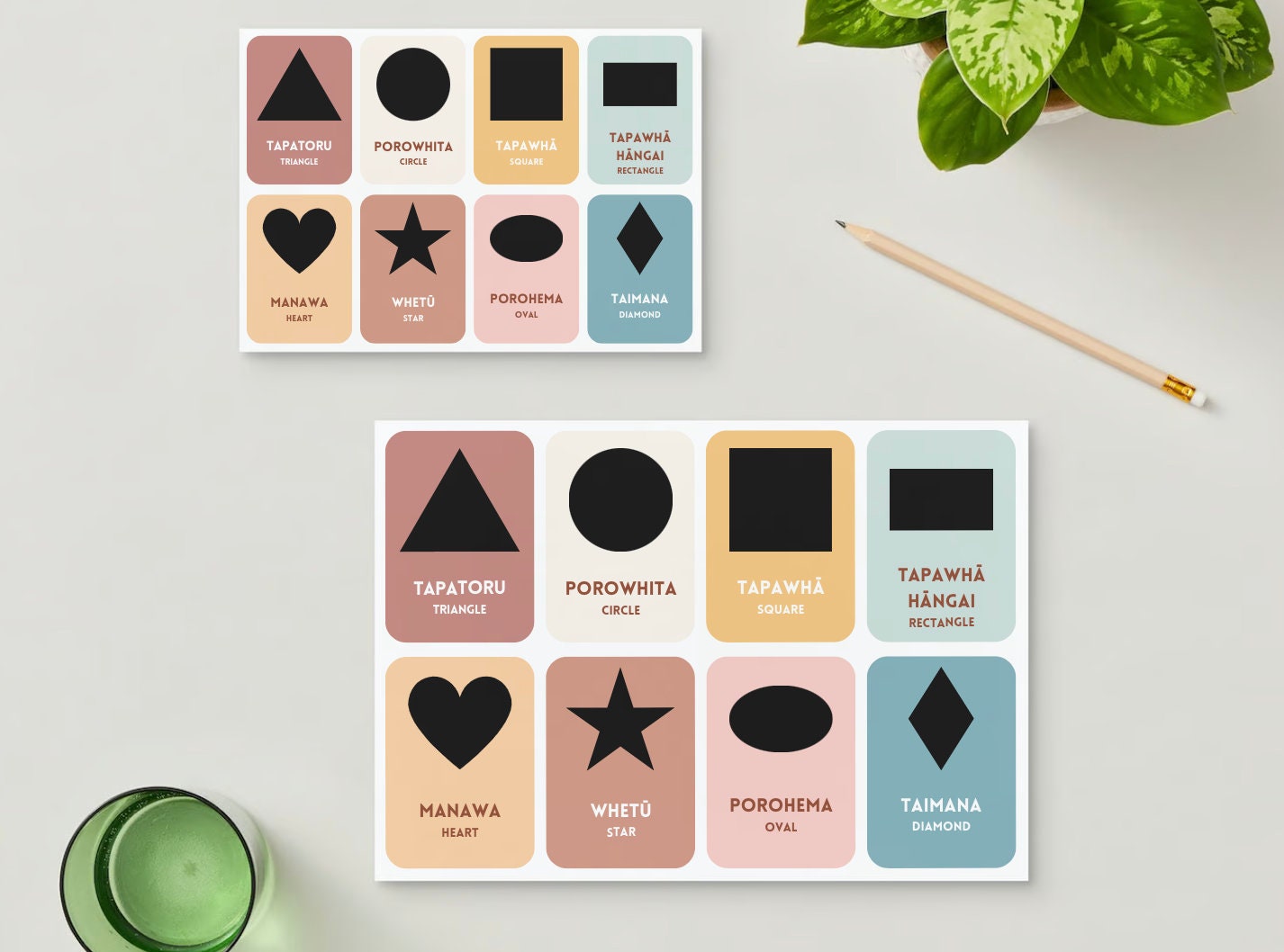 Māori Shape Names Flashcards - Te Reo Māori Shape Names - Vocabulary ...