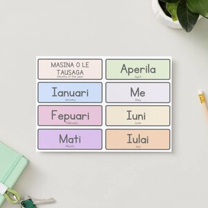Months of the Year Flashcards & Tracing Flashcards in Samoan ...