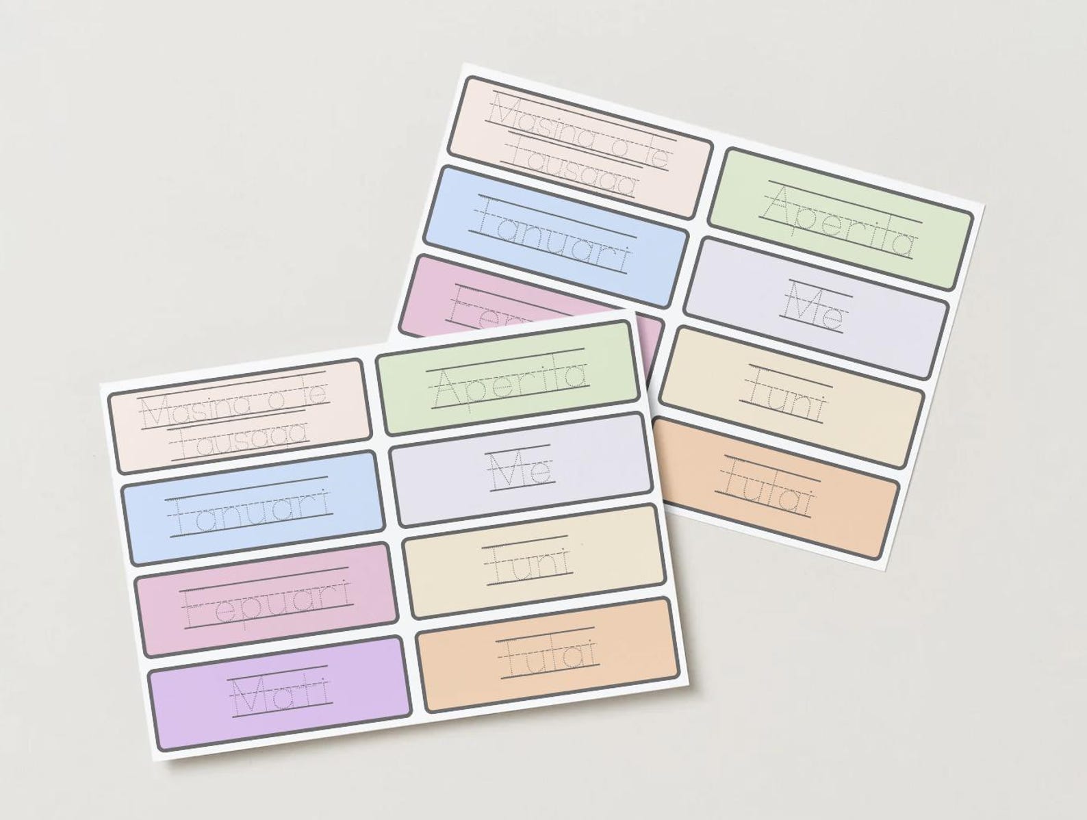 Months of the Year Flashcards & Tracing Flashcards in Samoan ...