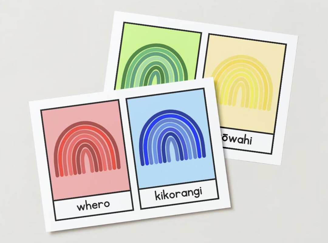Te Reo Māori Colour Flashcards | Teacher Made | Printable Flashcards ...