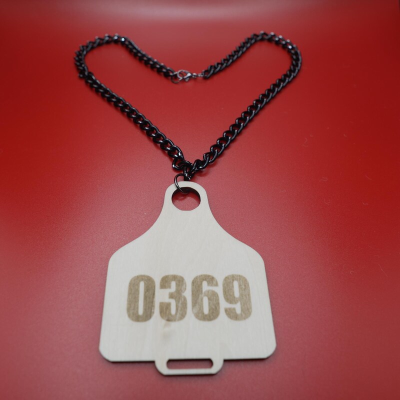 Custom Cow Tag Necklace - Etsy
