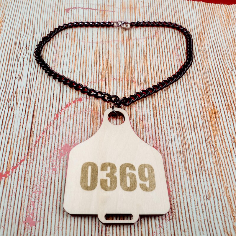 Cow Tag Necklace - Etsy