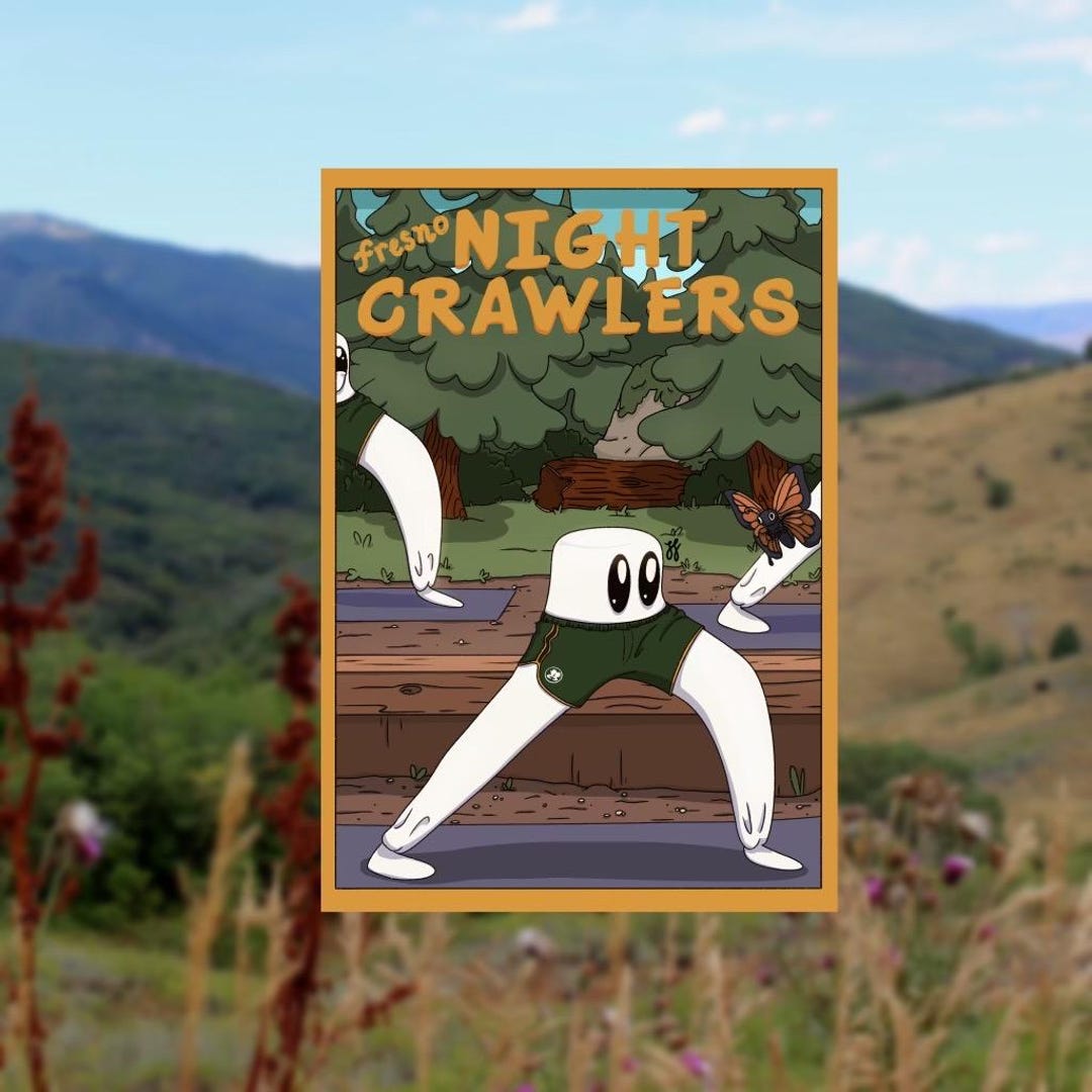 Cryptid Summer Camp Sticker Collection Fresno Nightcrawlers Yoga Full ...