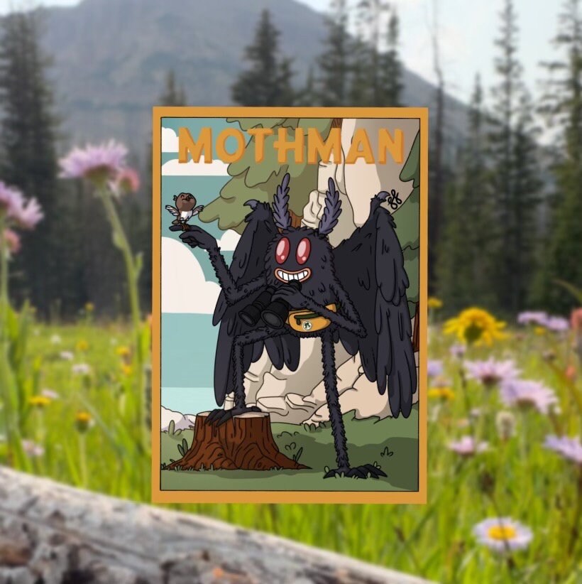 Cryptid Summer Camp Sticker Collection - Mothman Bird Watch - Full ...