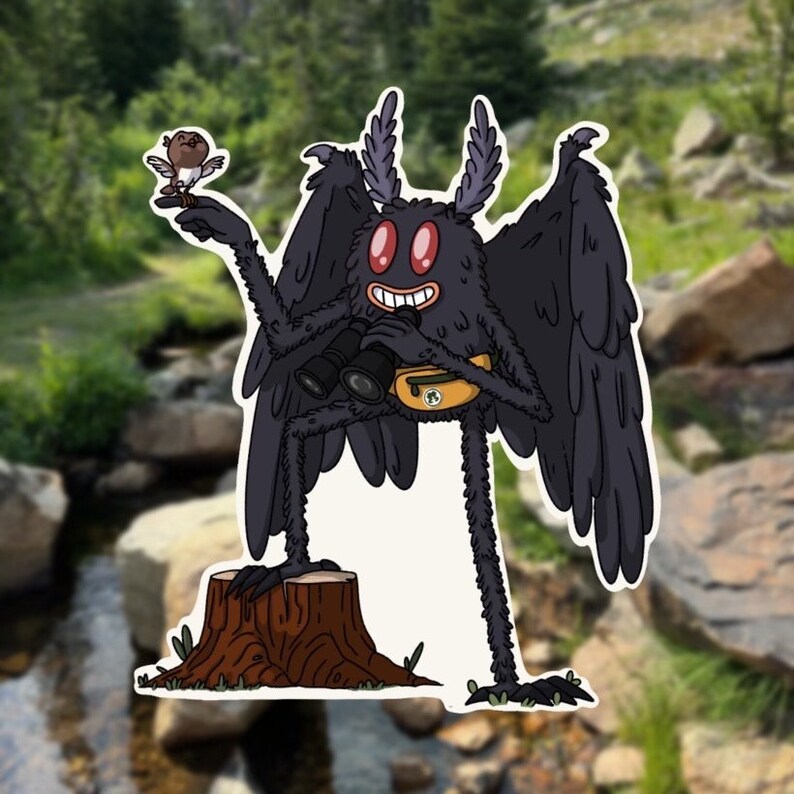 Cryptid Summer Camp Sticker Collection - Mothman Bird Watch - Character ...