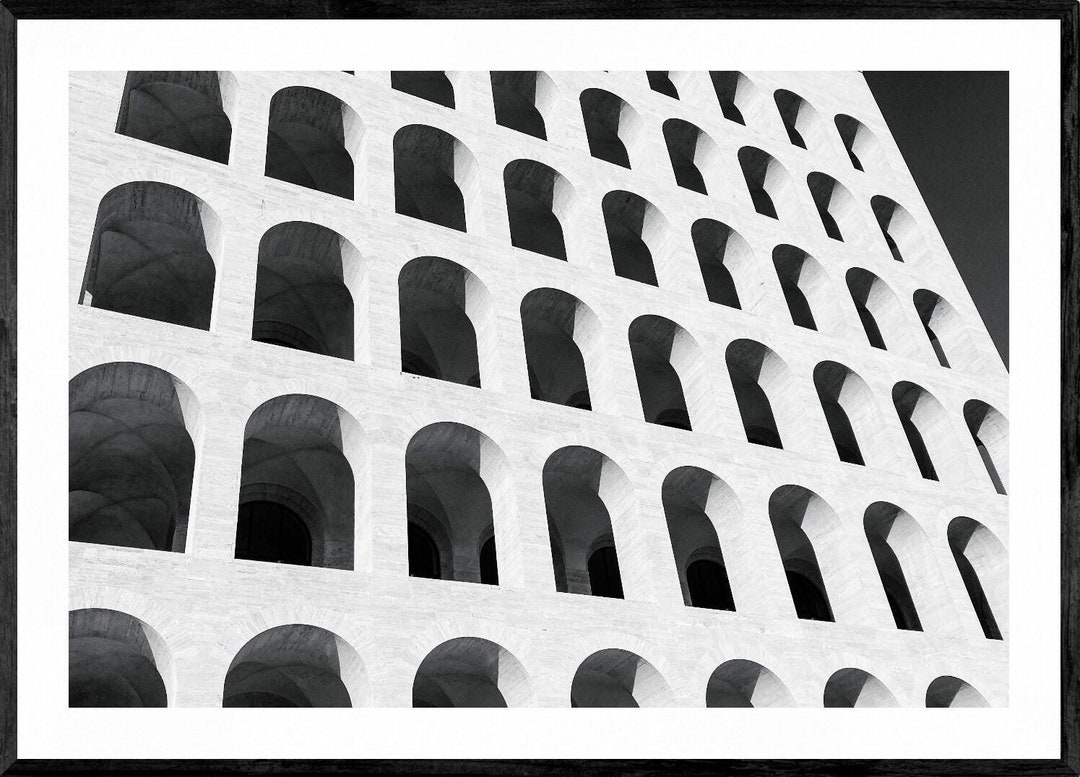 Framed Original Photograph, Palazzo Della Civiltà Italiana (the Square ...