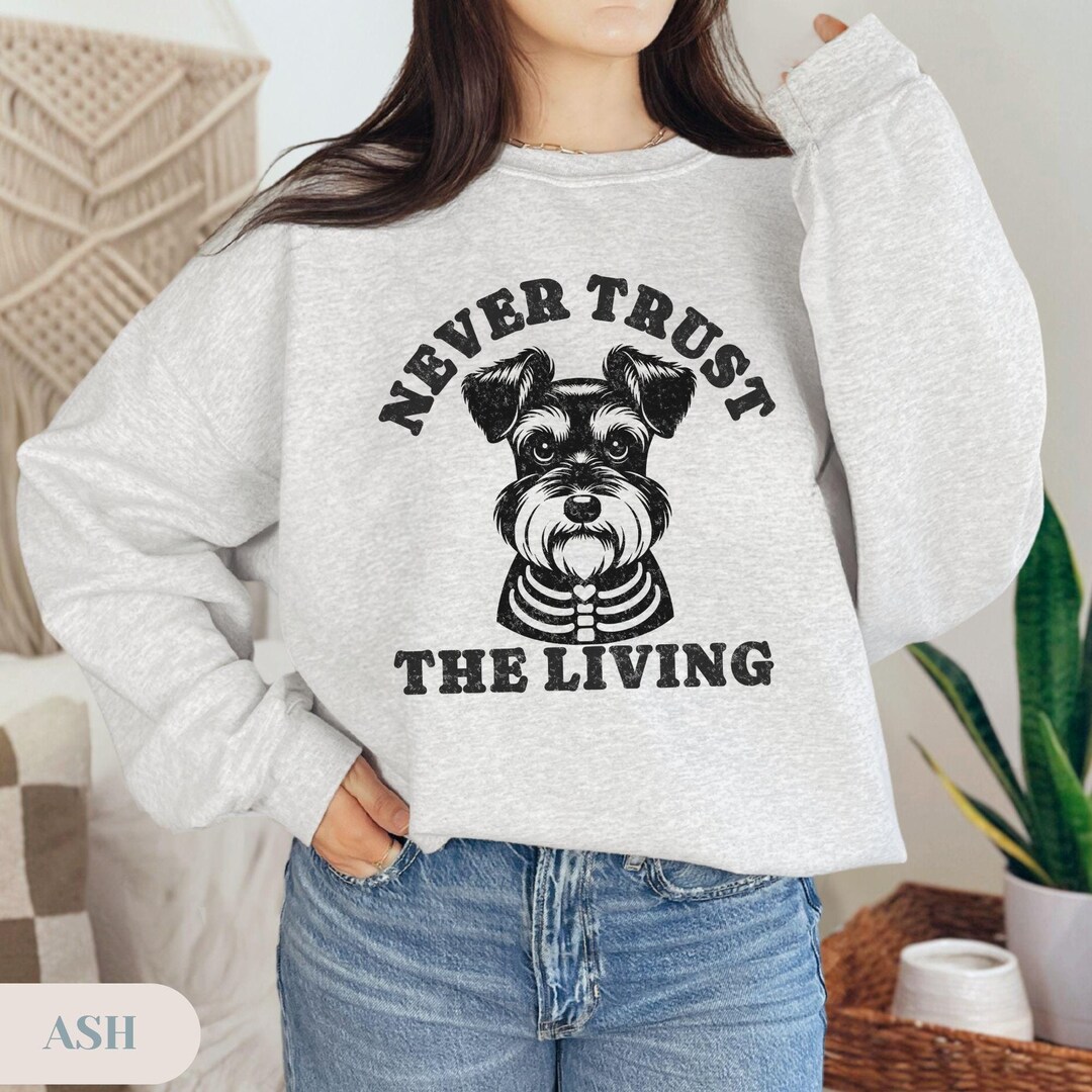 Schnauzer Halloween Sweatshirt, Dog Mom Crewneck, Spooky Dog Sweater ...