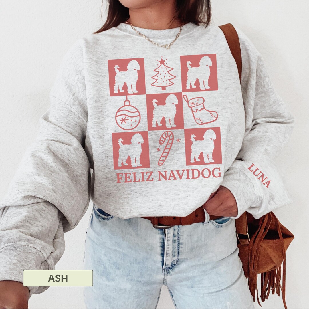 Personalized Christmas Goldendoodle Sweatshirt, Goldendoodle Xmas ...