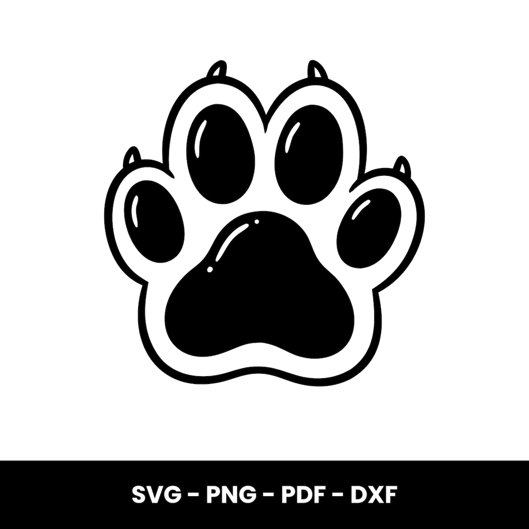 Dog Paw Print Cut File | Animal SVG (digital Download) - Etsy UK