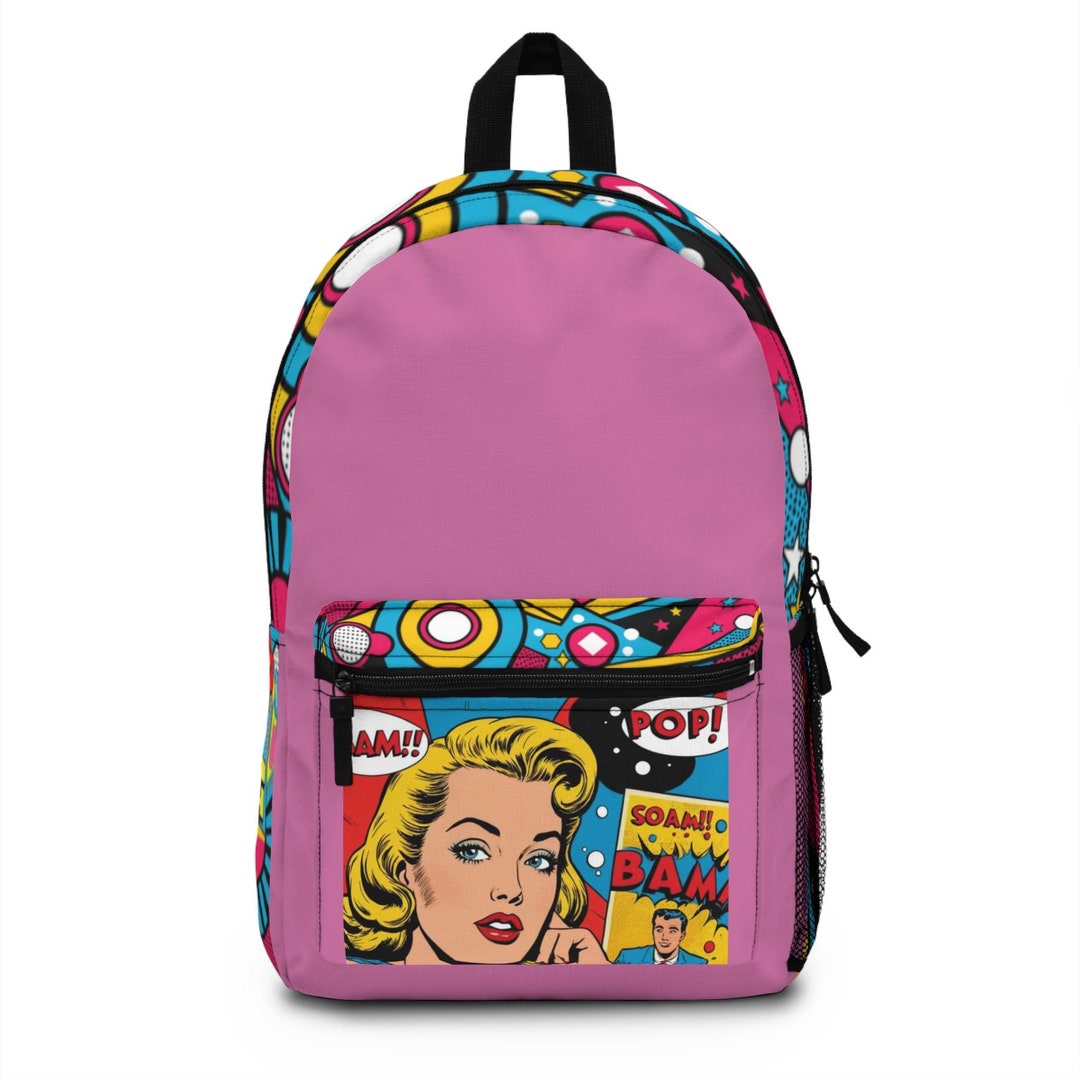 Vibrant Pop Art Backpack Retro Comic Style With Bold Colors Perfect for ...