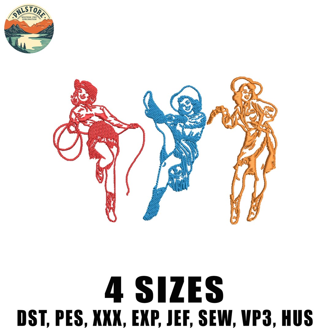 Cowgirl Western Embroidery Designs, Western Machine Embroidery Designs ...