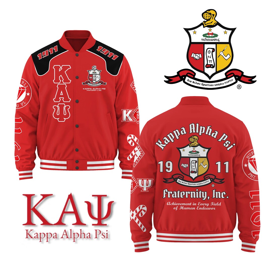 Kappa Alpha Psi Baseball Jacket, College Jacket, 1911 Fraternity Shirt ...