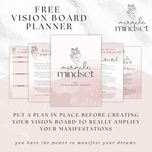 Manifestation Vision Board Mood Board Goal Setting Worksheet Canva ...