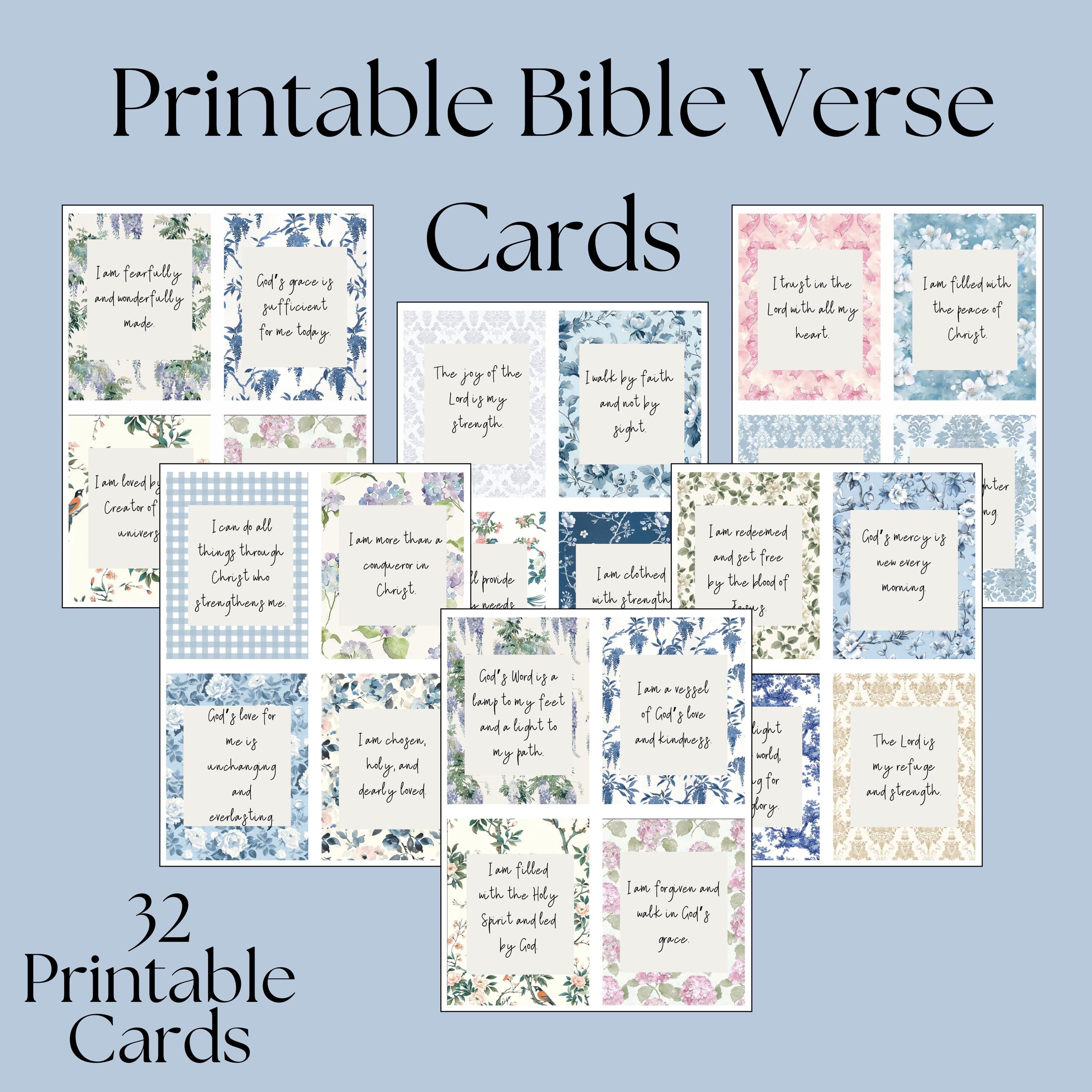 30 Bible Verse Affirmation Cards Grandmillenial | Inspirational ...