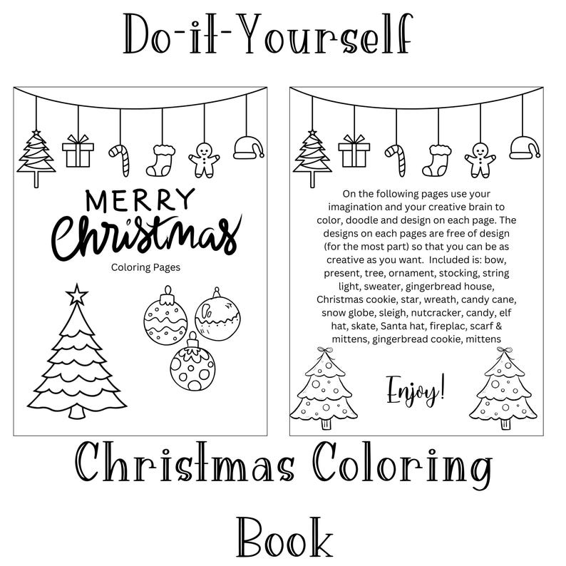 Christmas DIY Design and Coloring Book for Kids and Adults - Etsy