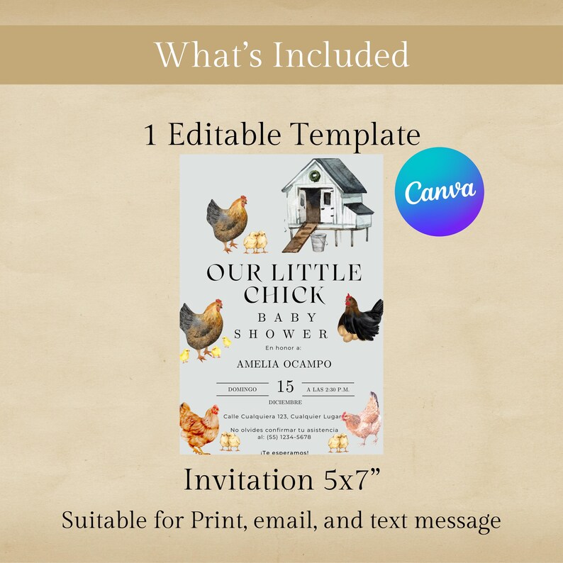 Farm Baby Shower Invitation Chickens and Chicks| Barnyard Theme ...