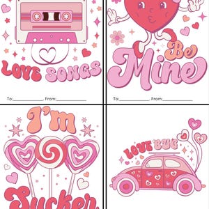 Retro Valentine’s Day Cards for Kids | Unique Classroom Valentine ...