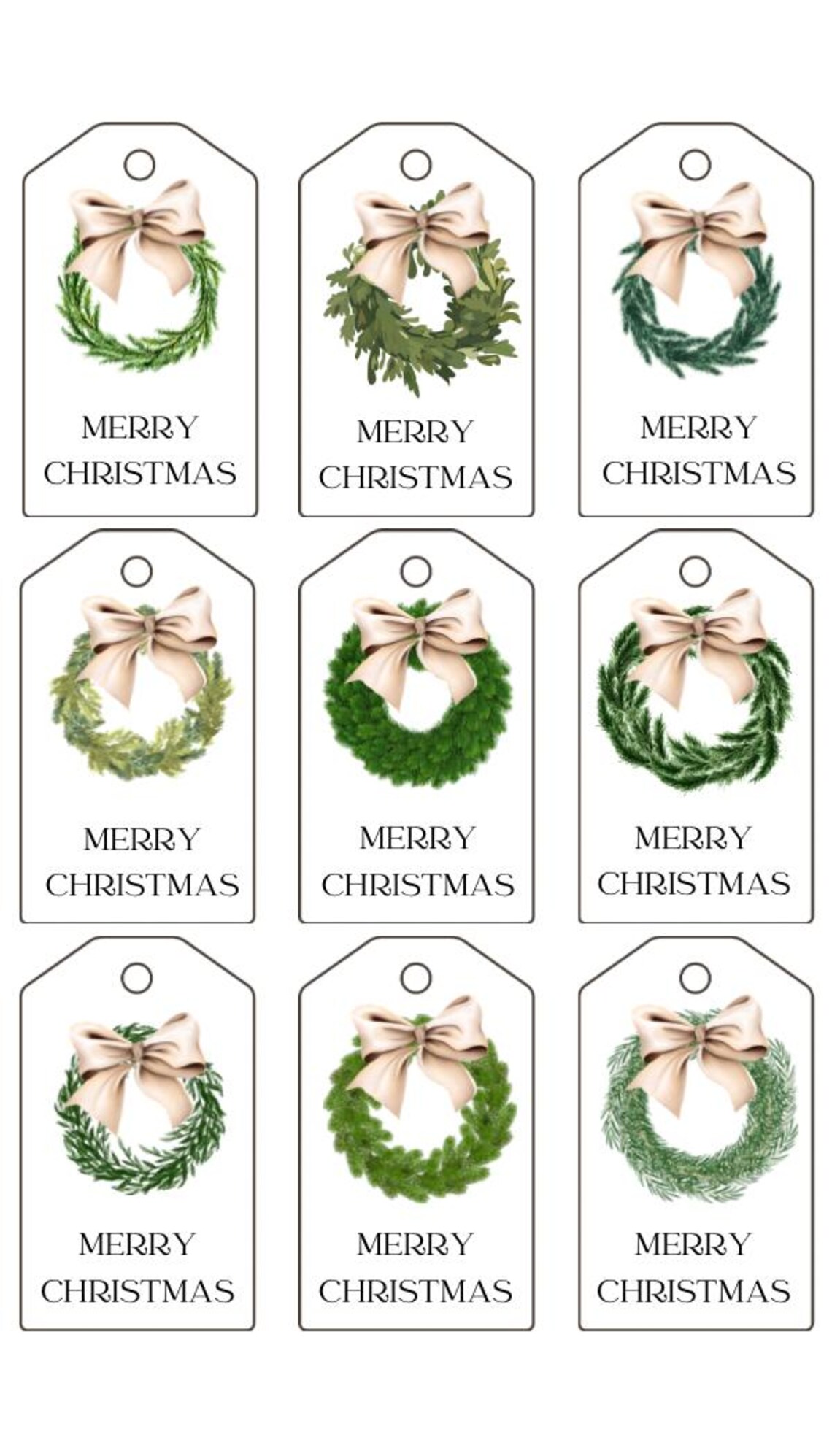 Printable Christmas Gift Tags Gift Label - Etsy