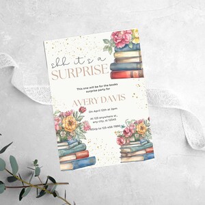 This One is for the Books Birthday Party Invitation | Editable in Canva ...