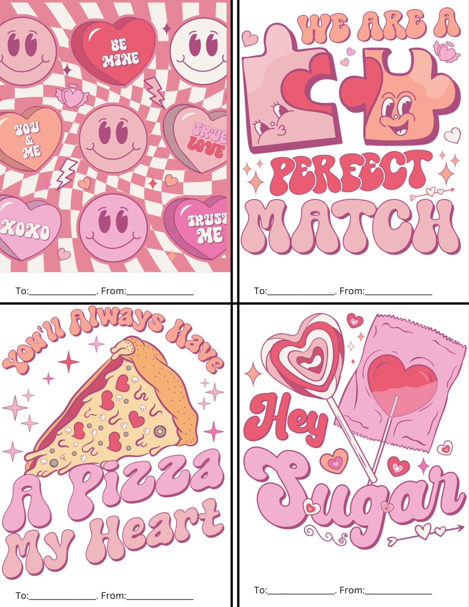 Retro Valentine’s Day Cards for Kids | Unique Classroom Valentine ...