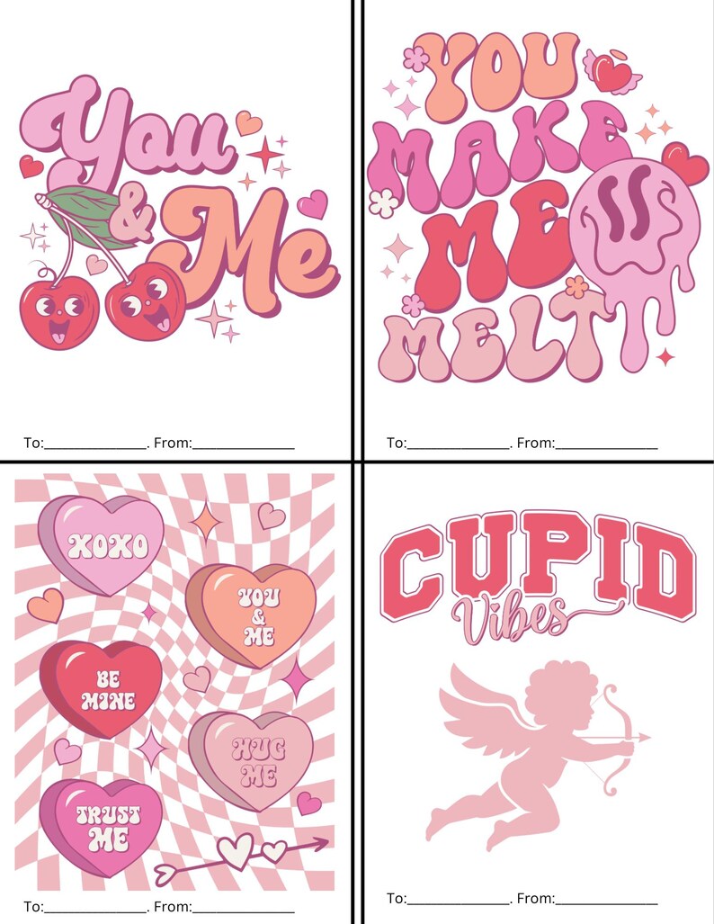 Retro Valentine’s Day Cards for Kids | Unique Classroom Valentine ...