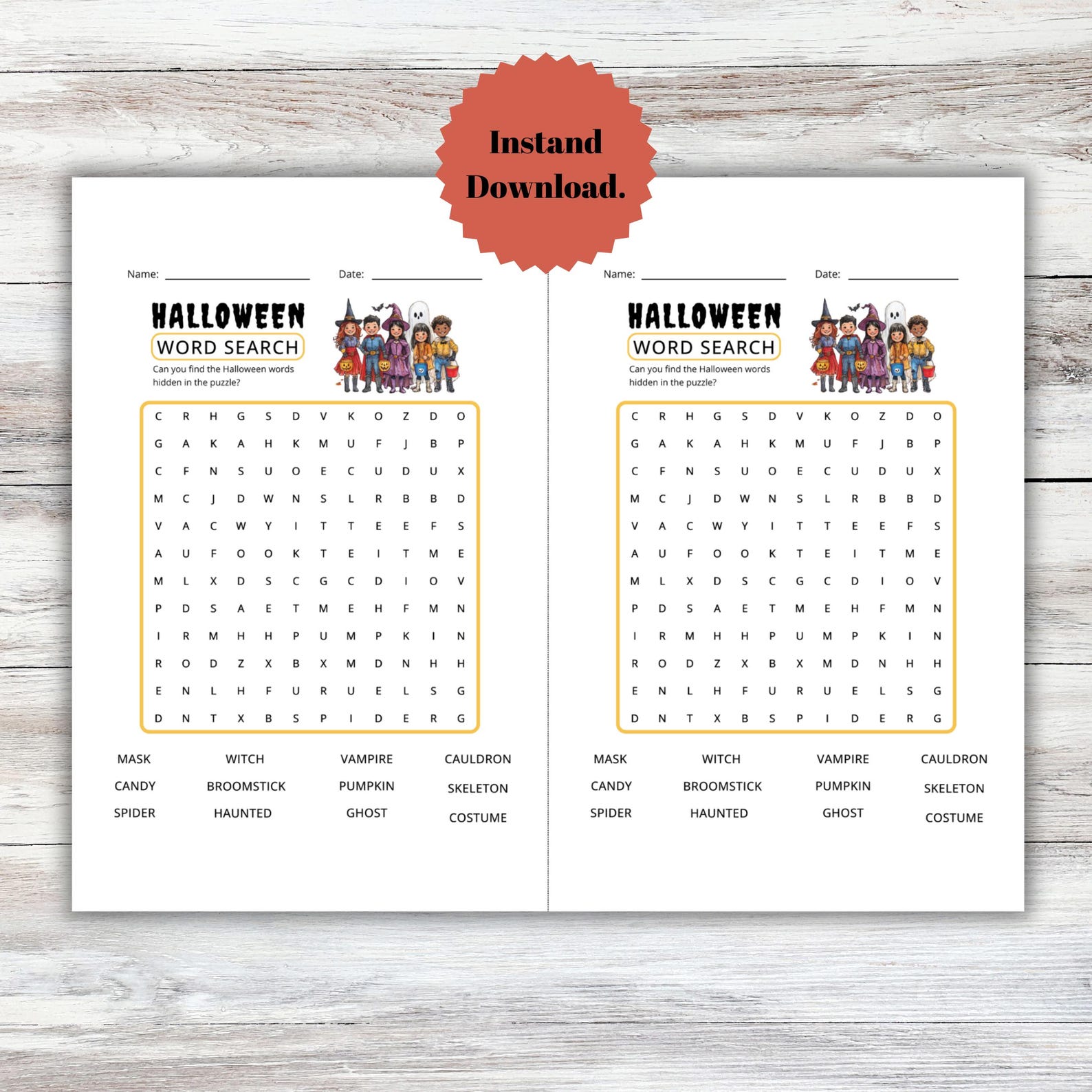 Halloween Word Search Puzzle Printable | Fun Educational Game ...